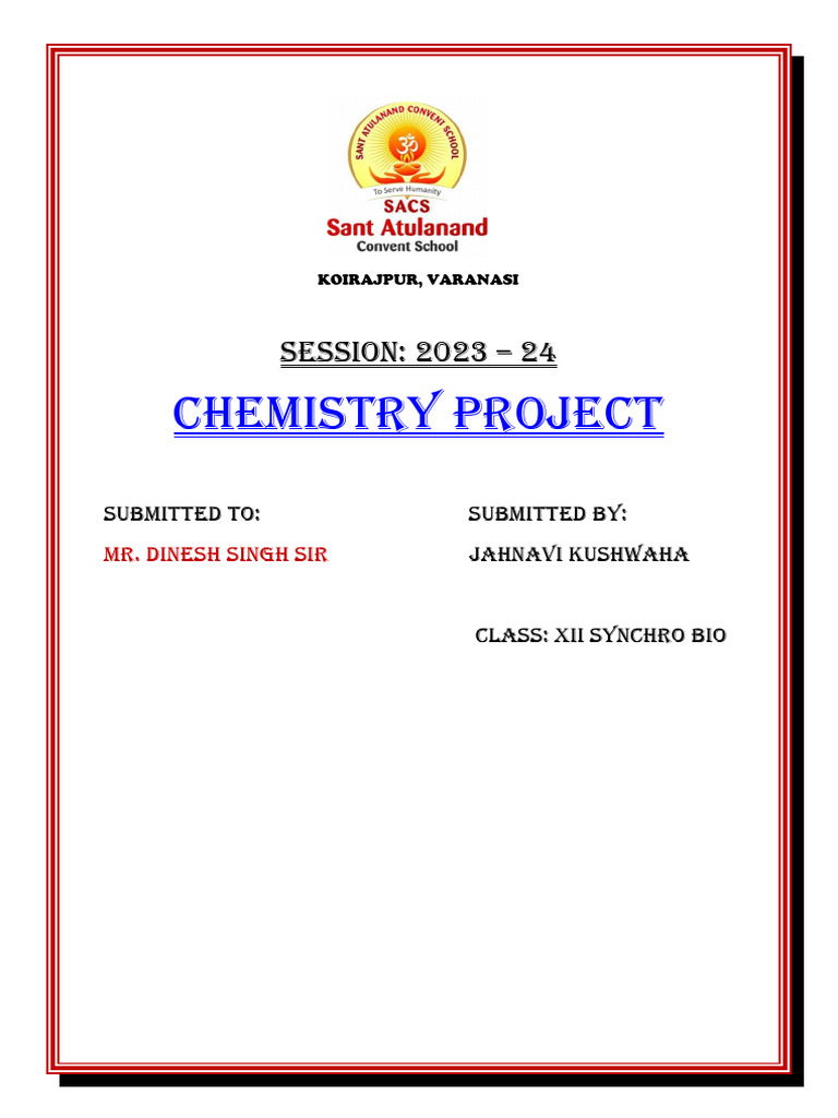 Chemistry2 Project-12 | PDF | Fluoride | Chemical Substances