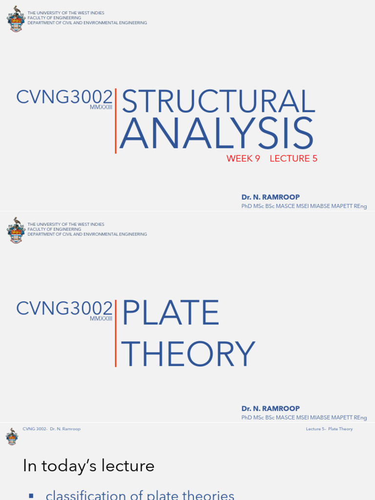 Plate Theory in Structural Analysis | PDF | Classical Mechanics ...