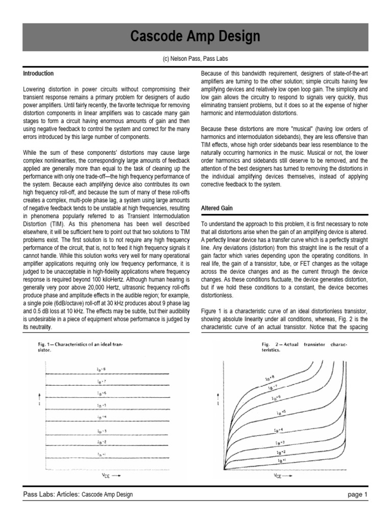 Audio Amplifier Design Insights | PDF | Amplifier | Distortion