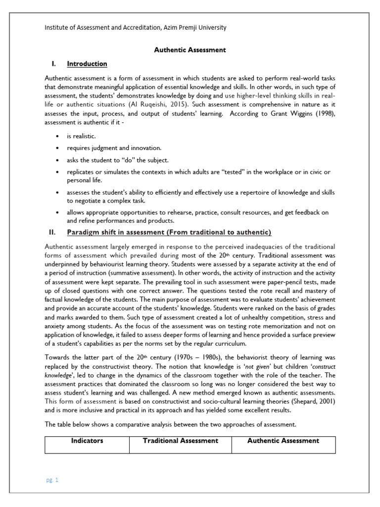 Unit 2 - Authentic Assessments | PDF | Educational Assessment | Rubric (Academic)