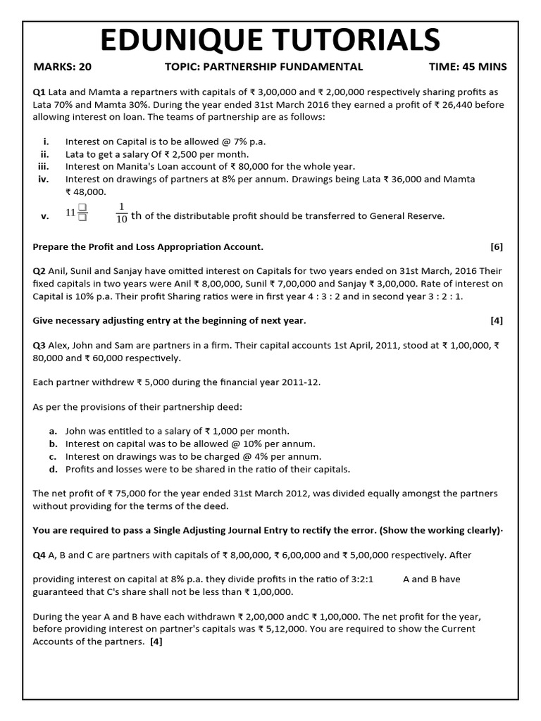 Fundamental Test Mix Batch 1 Pdf Interest Business Economics