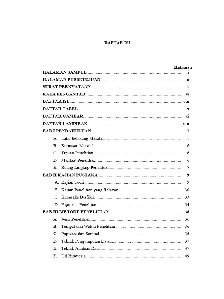 DAFTAR ISI-dftr Tabel Be | PDF | Teknologi & Rekayasa