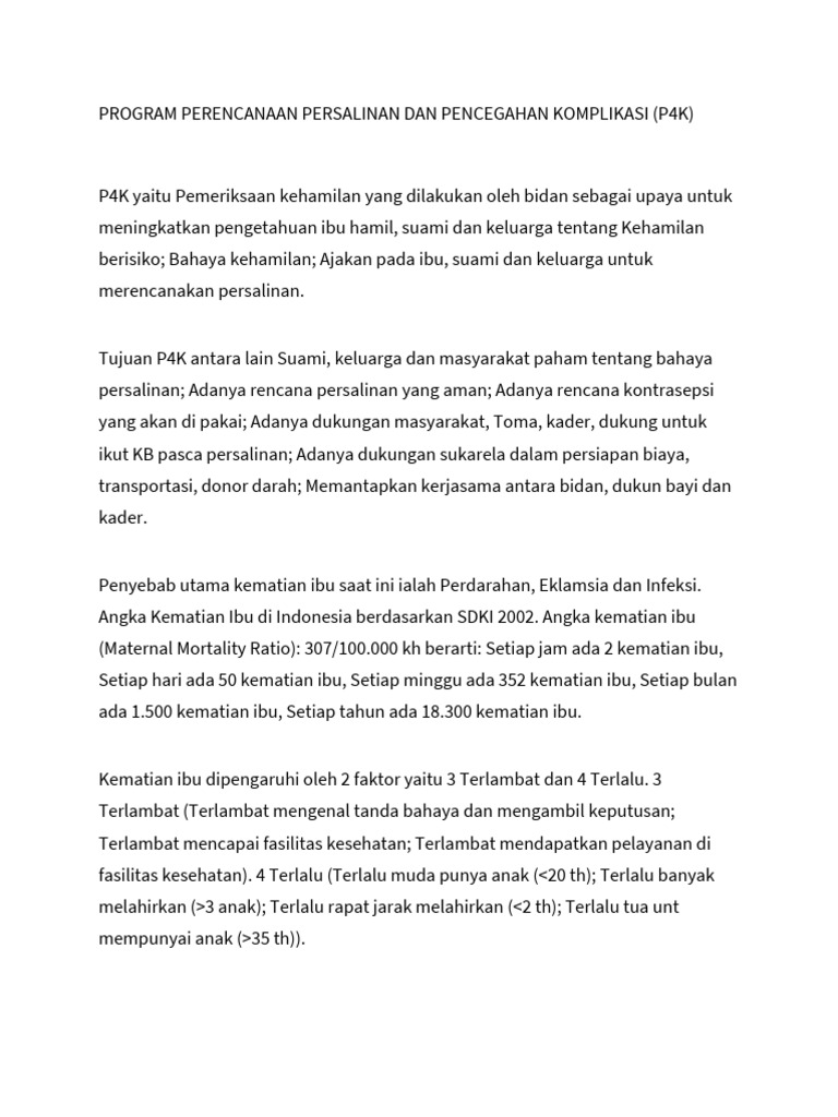 Materi Penyuluhan p4k | PDF | Pengembangan Diri | Kesehatan Holistik