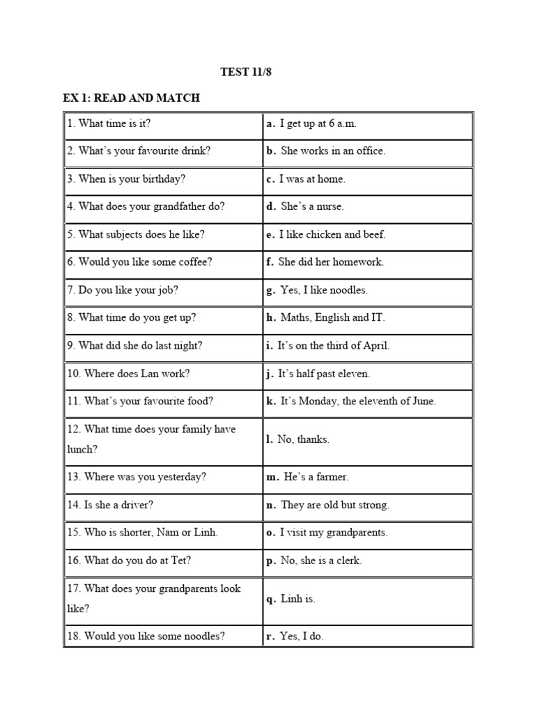 0811 Test Grade 4 | PDF