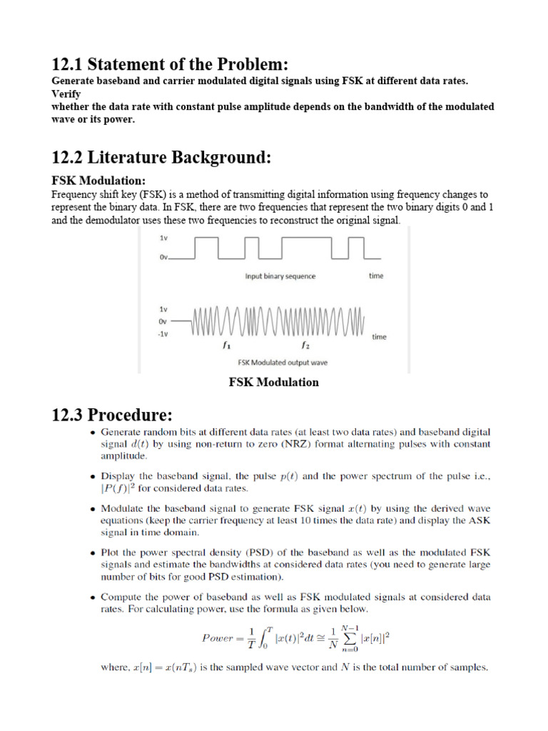 POC Lab 12 | PDF | Modulation | Wireless