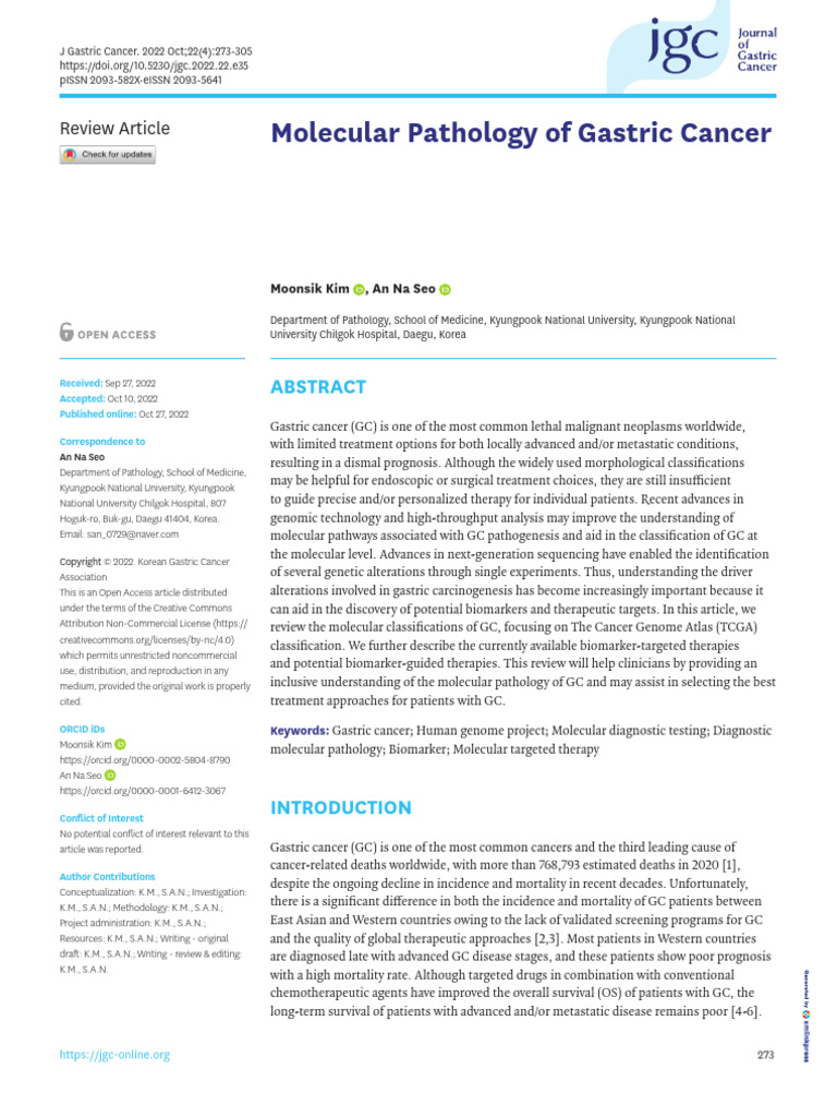 JGC 22 273 | PDF | Cancer | Epidermal Growth Factor Receptor