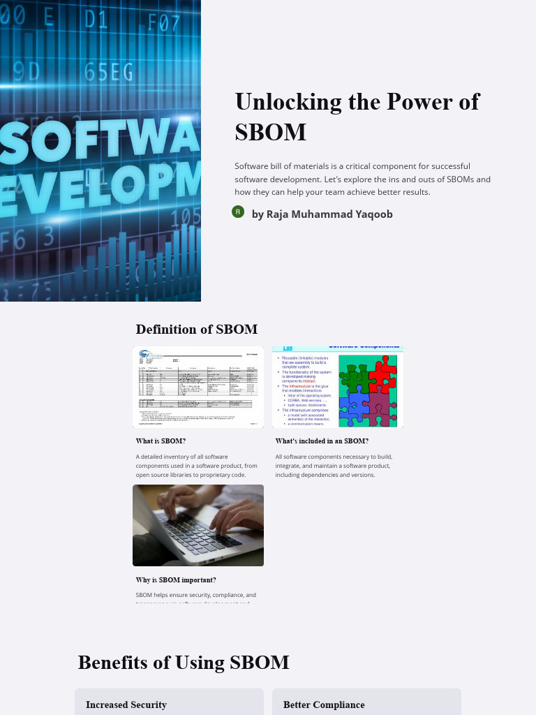 Unlocking The Power of SBOM | PDF