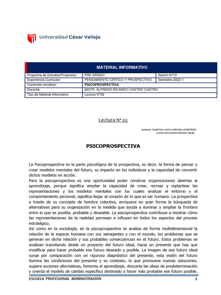 Lectura Complementaria 2 | PDF