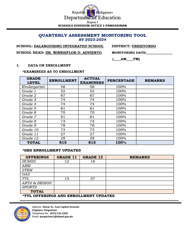 First QA Monitoring Tool 2023 | PDF