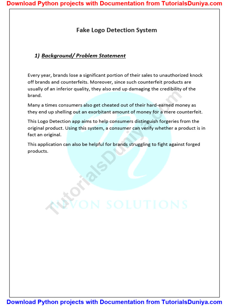 Online Fake Logo Detection System Python Project | PDF Online Fake Logo Detection System Python Project | PDF