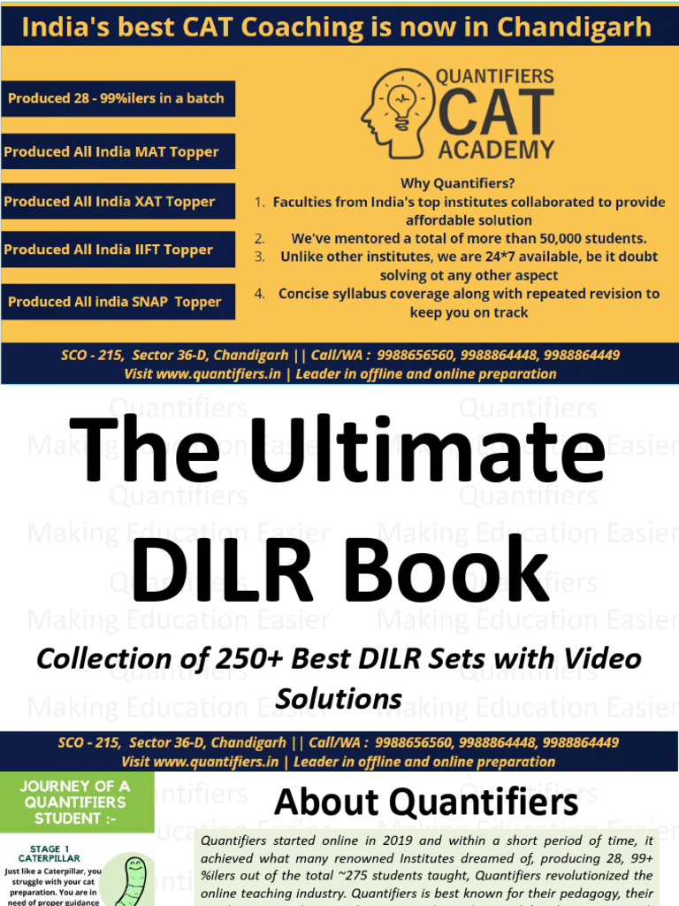 The_Ultimate_DILR_Book_updated_Quantifiers_Chandigarh_Edition_1 | PDF ...