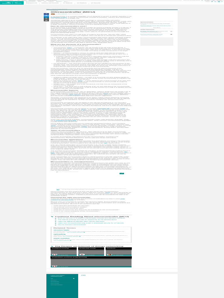 Understanding Microcontrollers and Their Functions | PDF ...