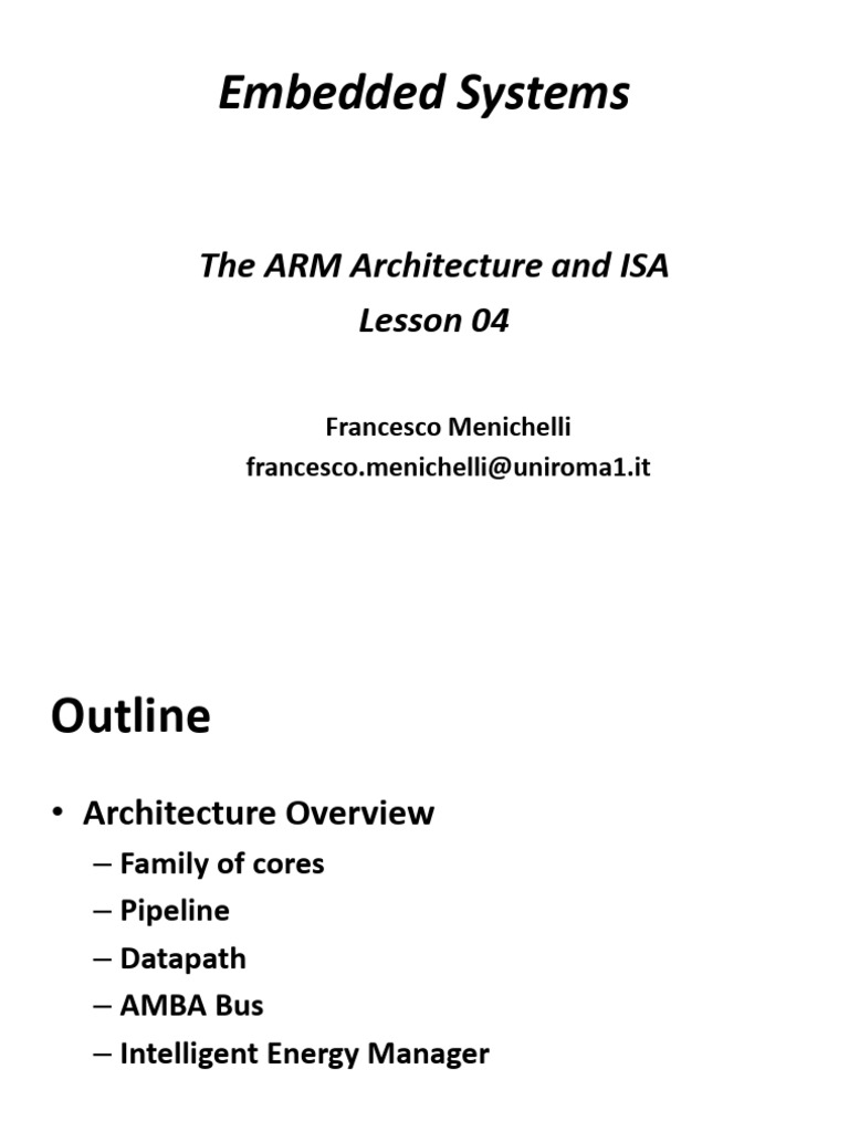 04 - The ARM Architecture and ISA | PDF