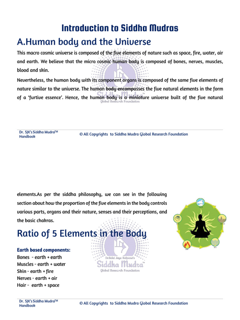 Siddha Mudras: Balancing Elements Guide | PDF