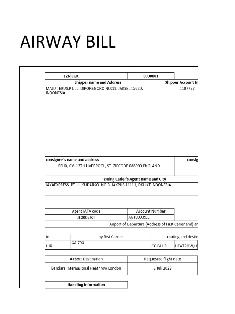 Basic Cargo Pdf Transport Business