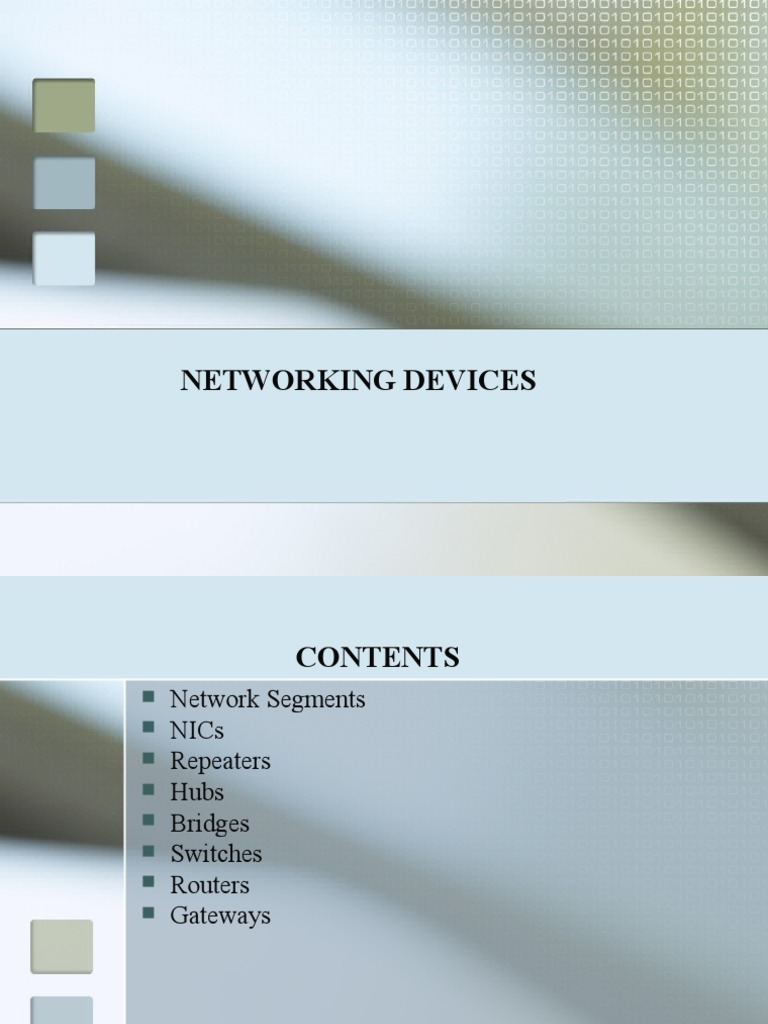 Note2 - Network Devices | PDF | Osi Model | Computer Network