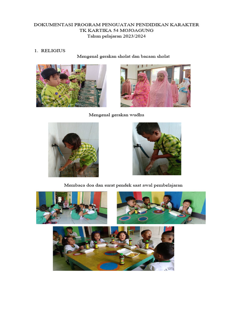 Dokumentasi Program Penguatan Pendidikan Karakter | PDF