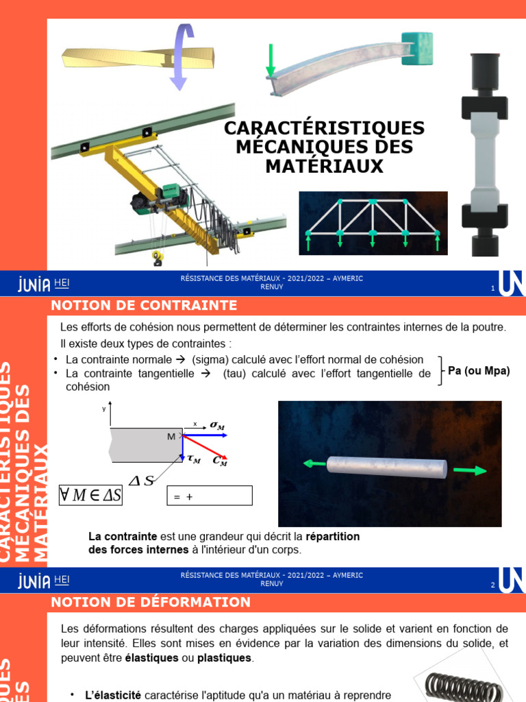 3 - Caracteristiques Mecaniques Des Materiaux | PDF | Résistance des ...