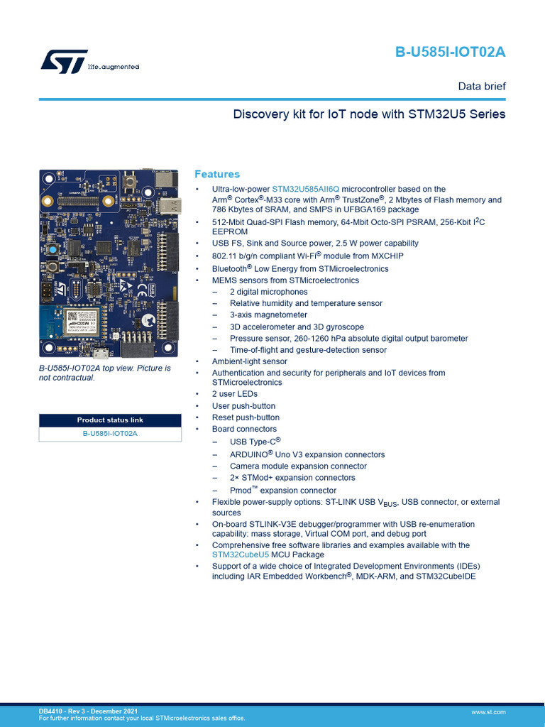 b-u585i-iot02a | PDF | Microcontroller | Computer Architecture