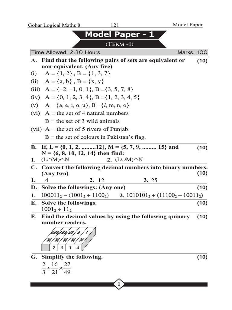 Gohar Logical Mathematics Model Paper 08 | PDF | Area | Interest