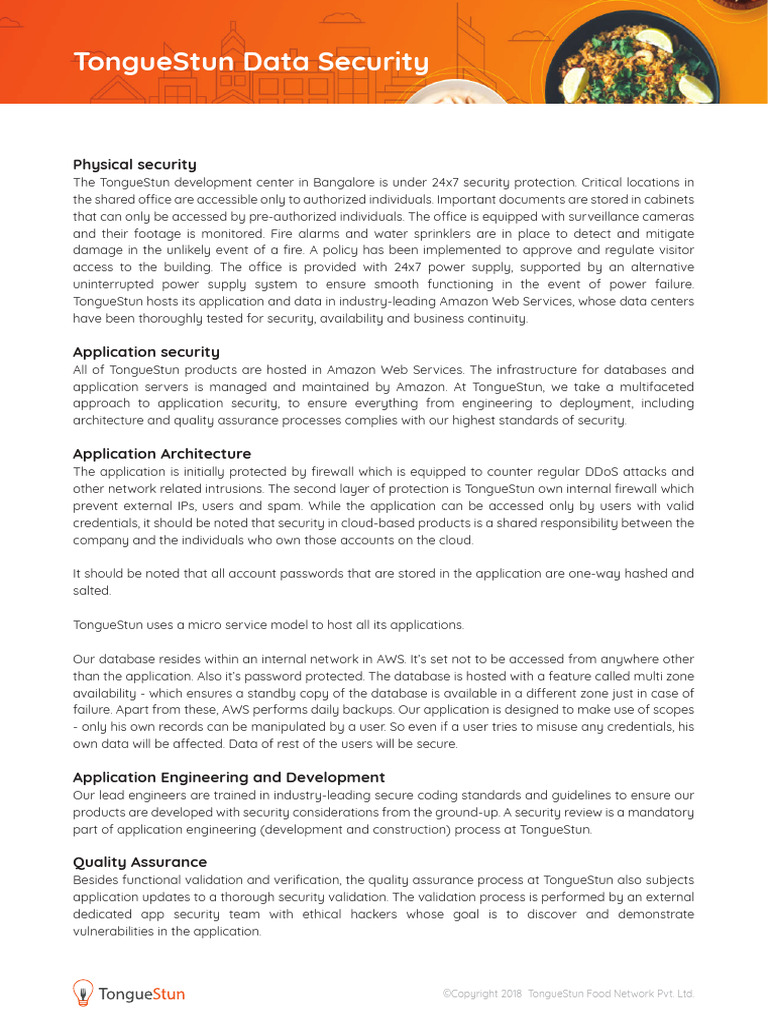 E2z Data Security Policy | PDF | Security | Computer Security