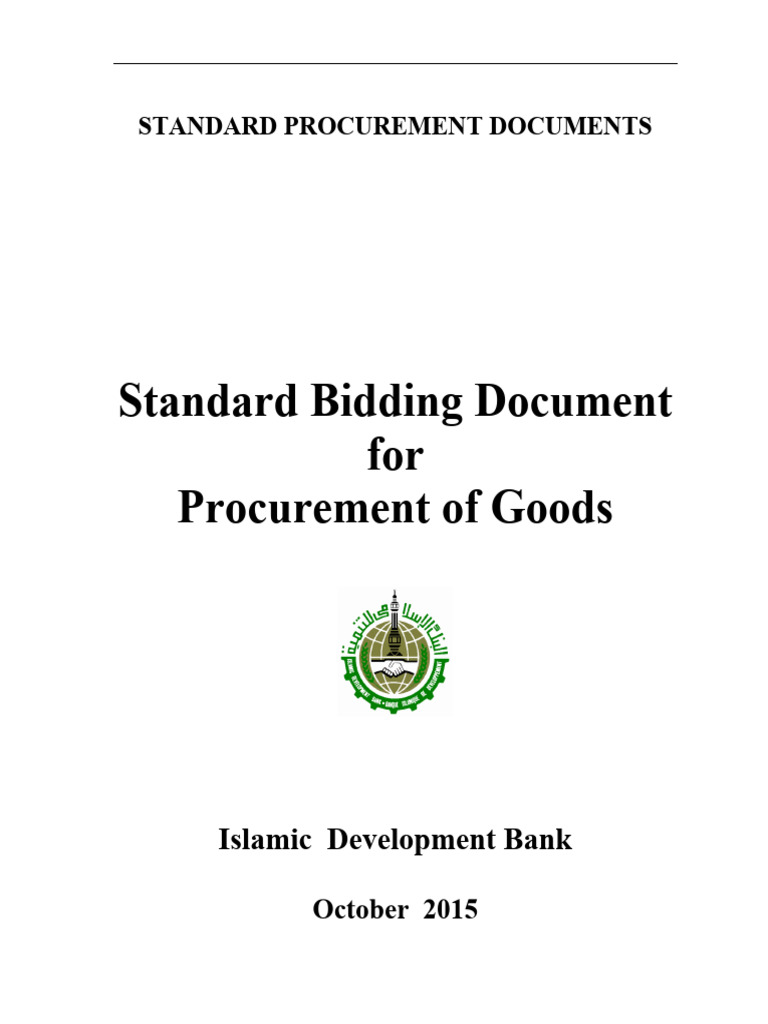 Standard - Bidding - Document - For - Procurement - of - Goods October 2015doc | PDF ...