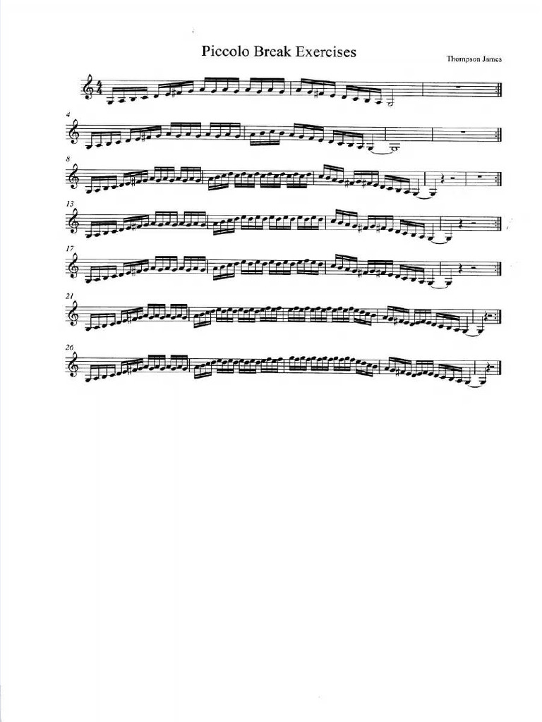 PDF Thompson Piccolo Trumpet Exercises - Compress | PDF