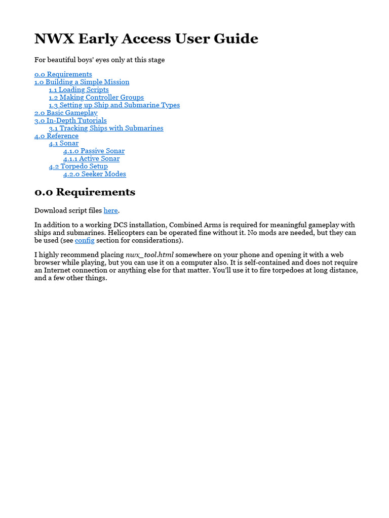 NWX Early Access Guide | PDF