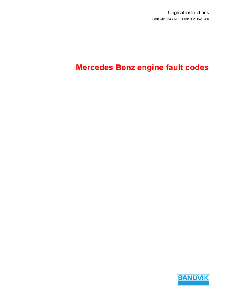 MB fault_codes | PDF | Electrical Connector | Turbocharger