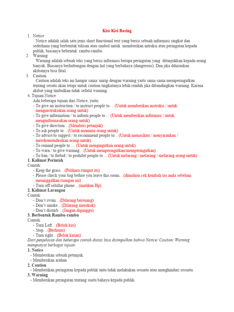 Kisi Kisi Bing | PDF