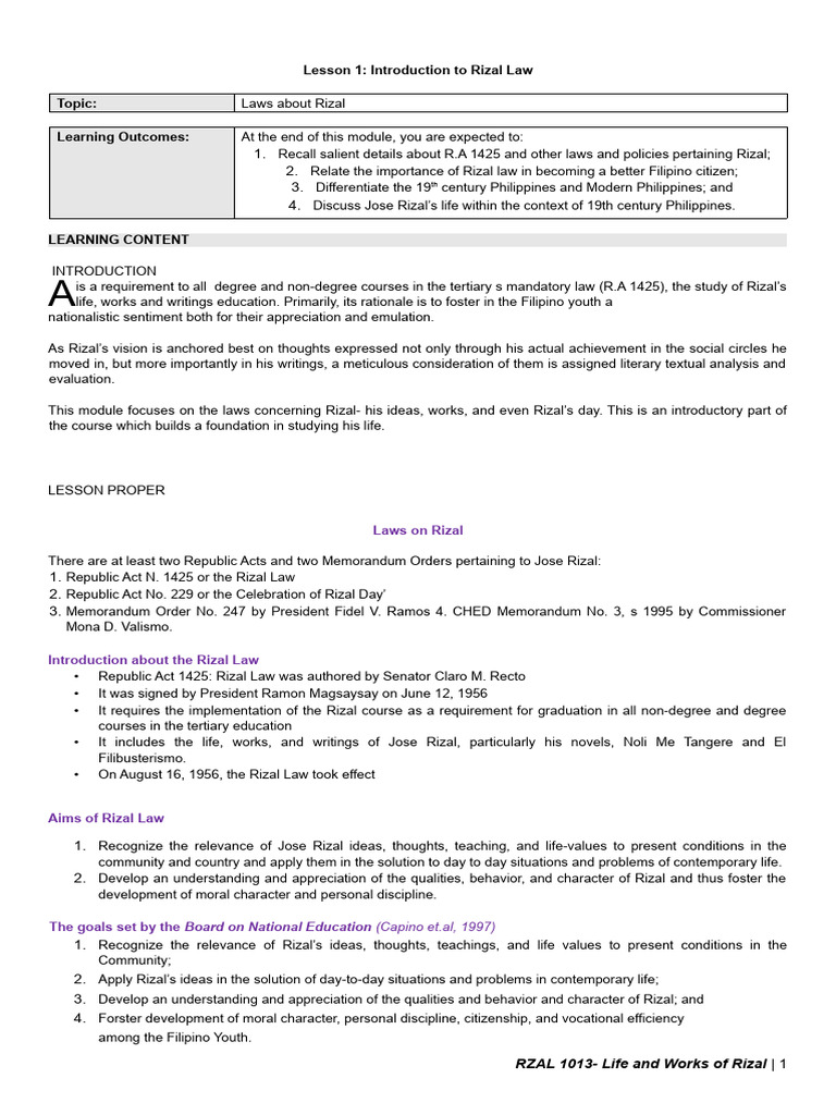 Module 1 Rzal 10132 | PDF