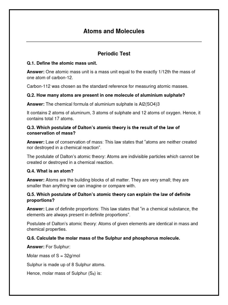 3.-Atoms-and-Molecules | PDF