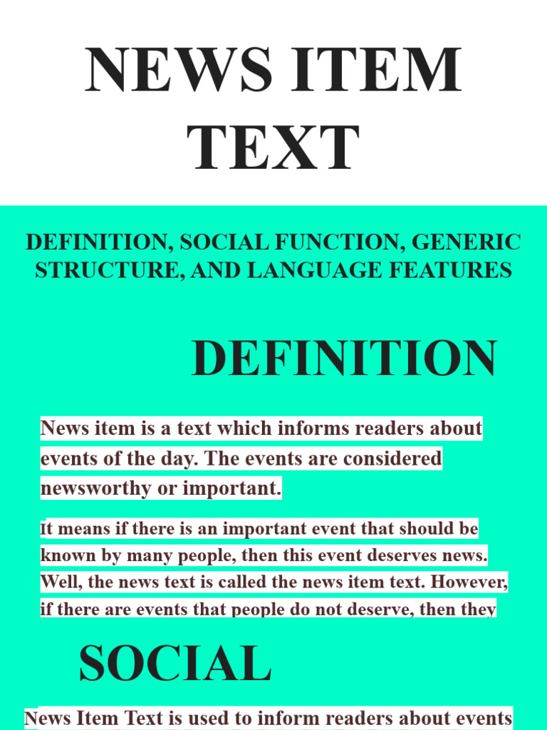 News Item Text | PDF