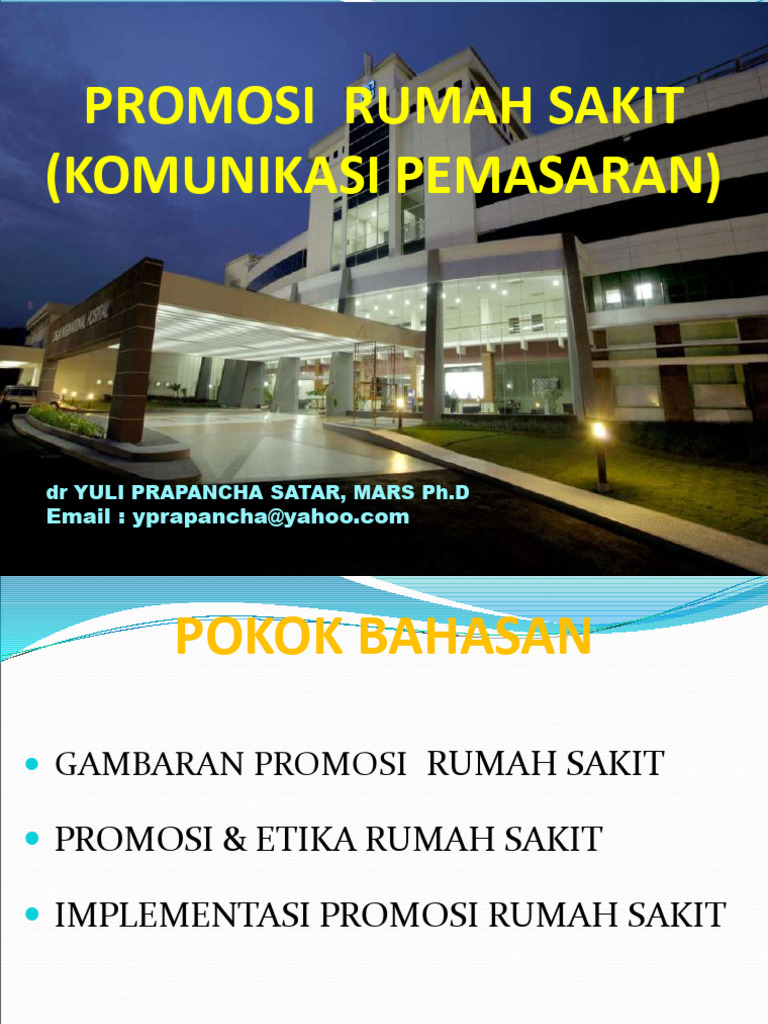 9.promosi (Komunikasi Pemasaran) RS | PDF | Bisnis | Pengelolaan Keuangan & Uang