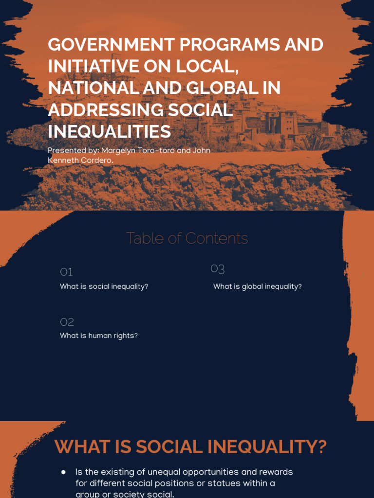 Government Programs and Initiative On Local, National and Global in ...