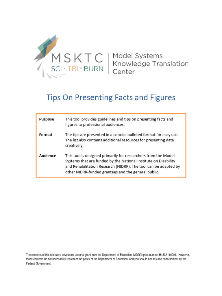 MSTKC Tips For Presenting Facts and Figures 05142013 | PDF | Plain ...