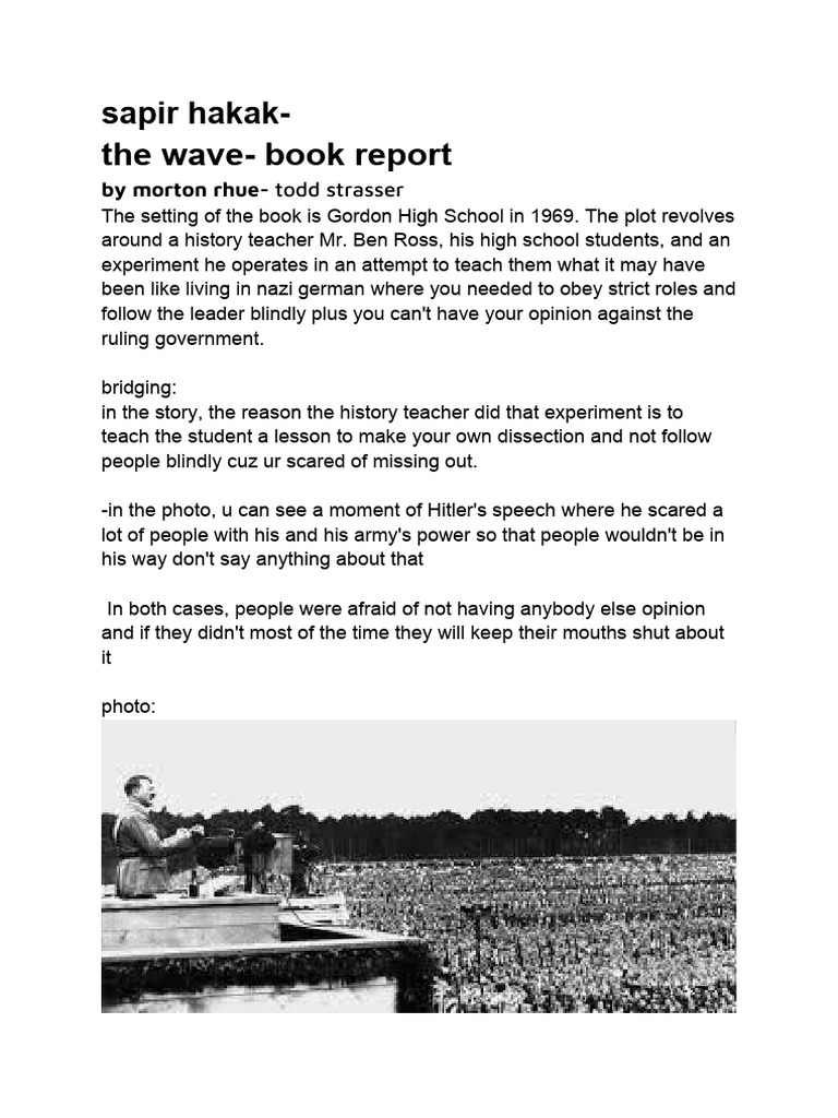 The Wave - Book Report | PDF | History