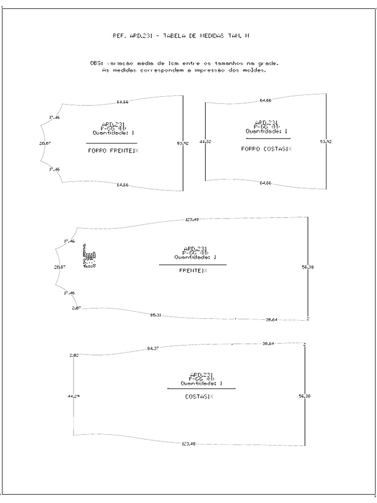Ard. 231 - Medidas | PDF