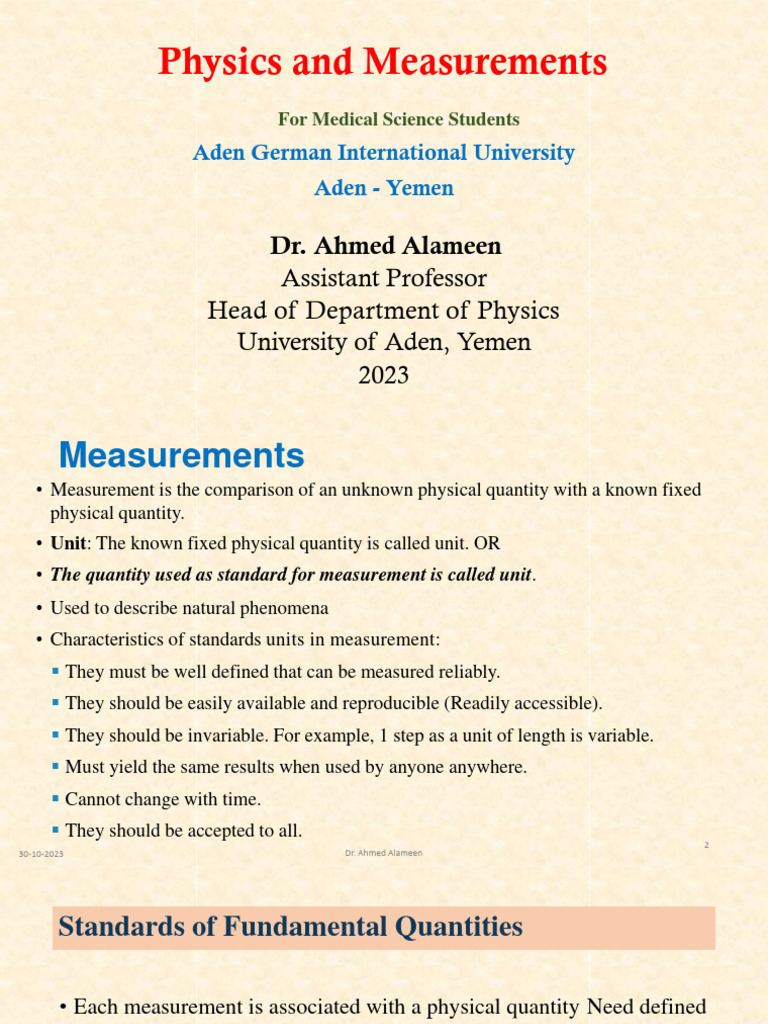 Physics & Measurements | PDF | Significant Figures | Measurement