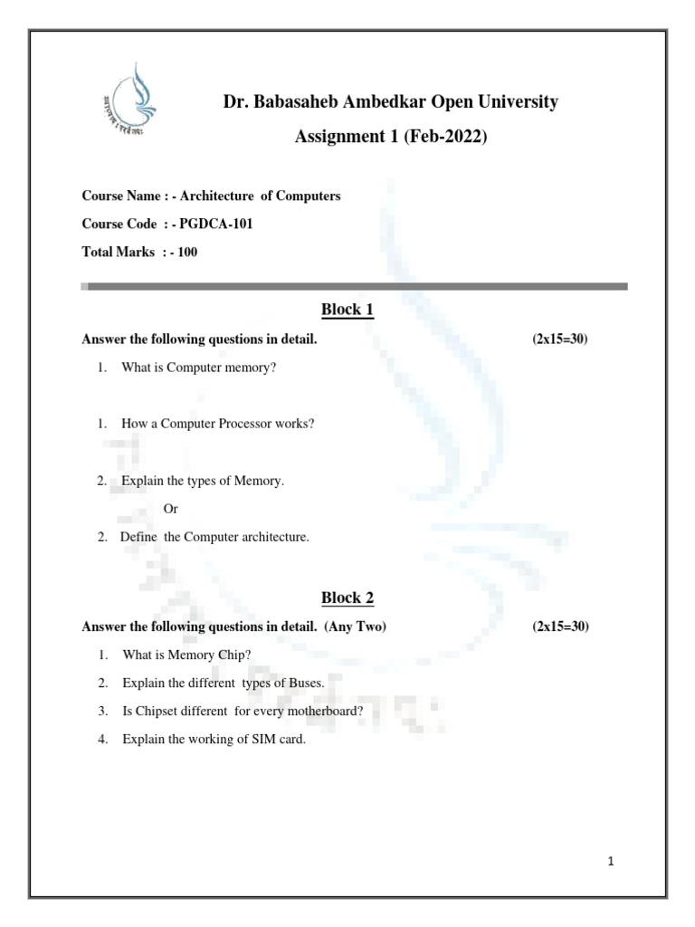 Pgdca 101 | PDF | Computer Data Storage | Input/Output Pgdca 101 | PDF | Computer Data Storage | Input/Output