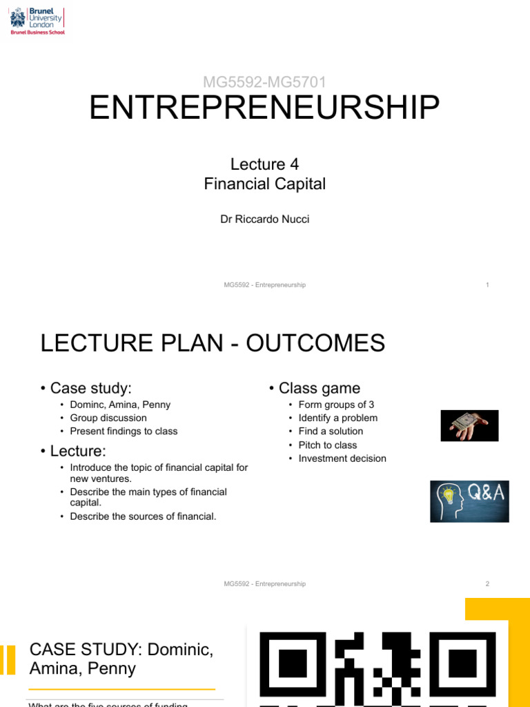 Lecture 4 - Financial Capital | PDF
