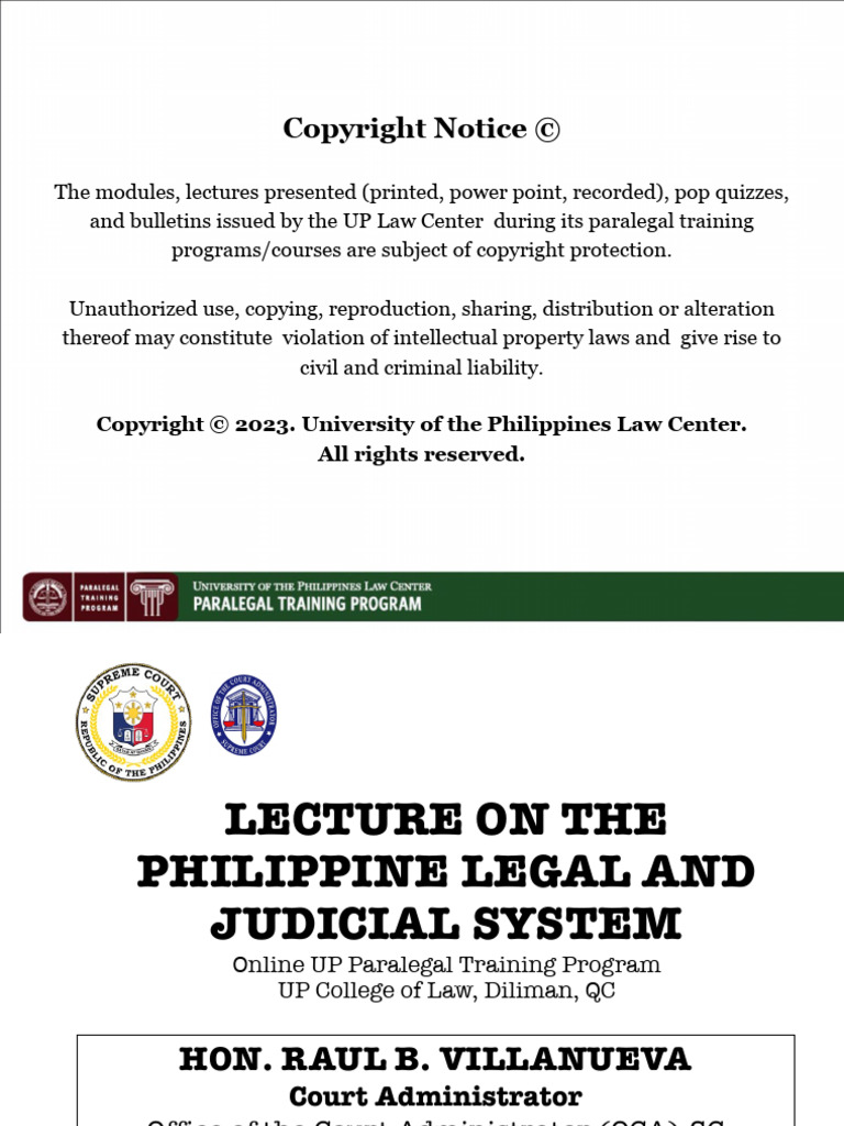 Philippine Judicial System Overview | PDF | Political Law | Legal Procedure
