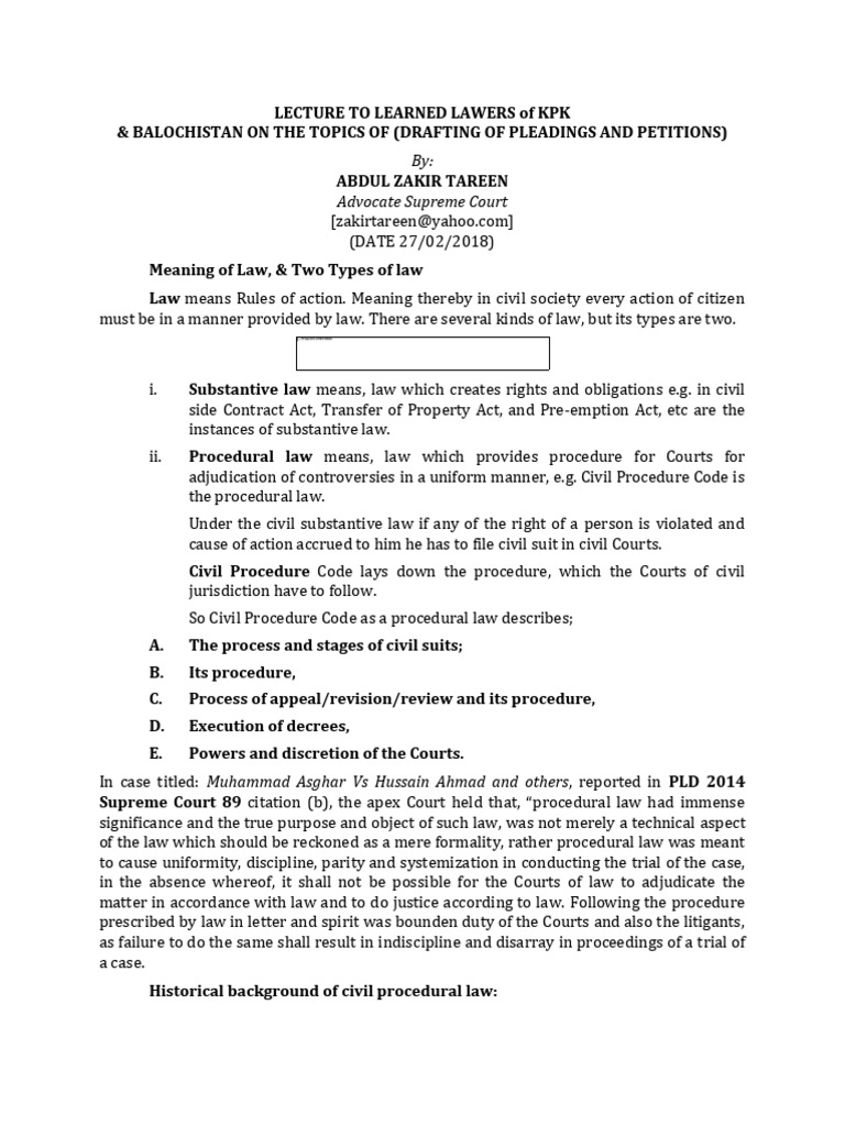 Drafting Pleadings and Petitions Guide | PDF | Burden Of Proof (Law ...