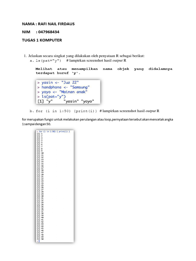 Panduan Dasar Pemrograman R untuk Mahasiswa | PDF | Seni