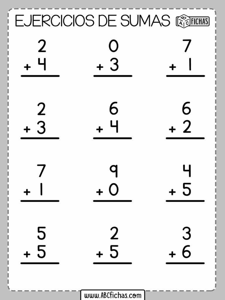 Sumas 2 Digitos | PDF