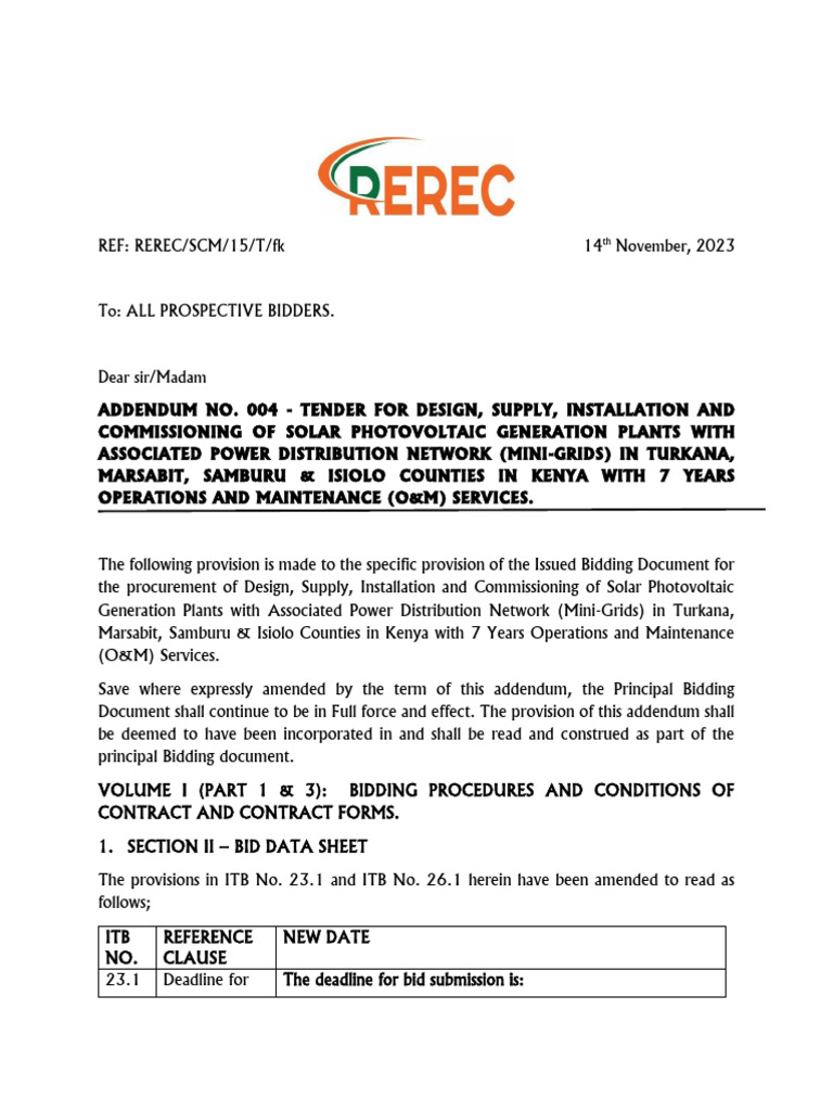 Addendum 004 Kosap Mini Grids 14 11 2023 | PDF