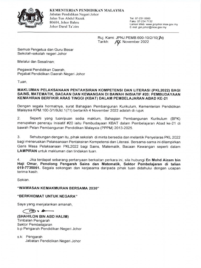 MAKLUMAN_PELAKSANAAN_PKL2022_BAGI_SAINS__MATE_BACAAN_DAN_KEW_DI_BWH ...