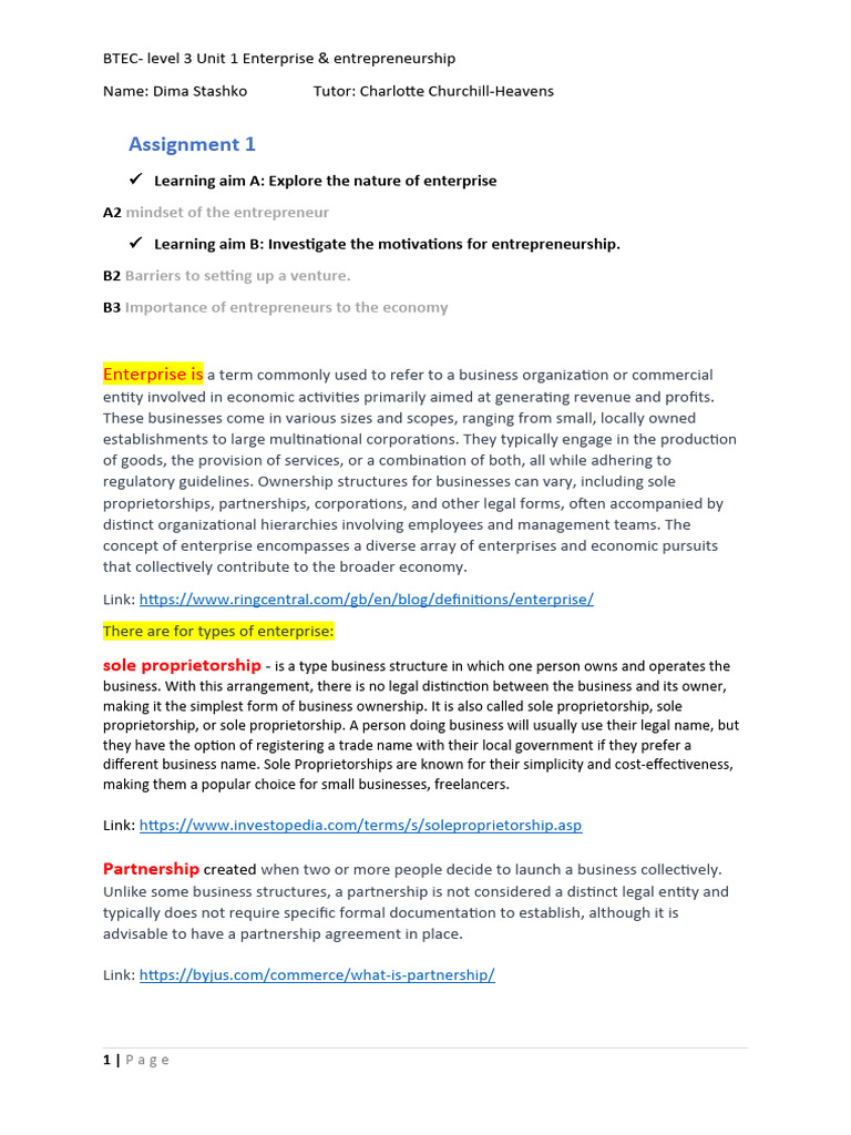 Enterprise & Entrepreneurship Guide | PDF | Entrepreneurship | Franchising