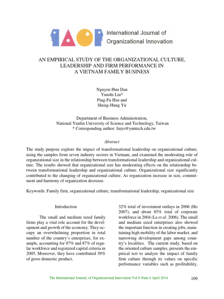 An Empirical Study of The Orga | PDF