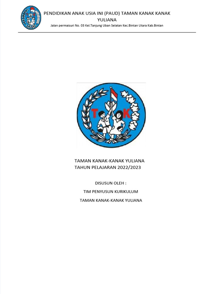 Kurikulum TK 2022 | PDF